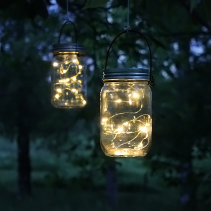 Lasinen aurinkokennolyhty - LED-lyhty ulkokäyttöön | SmartaSaker